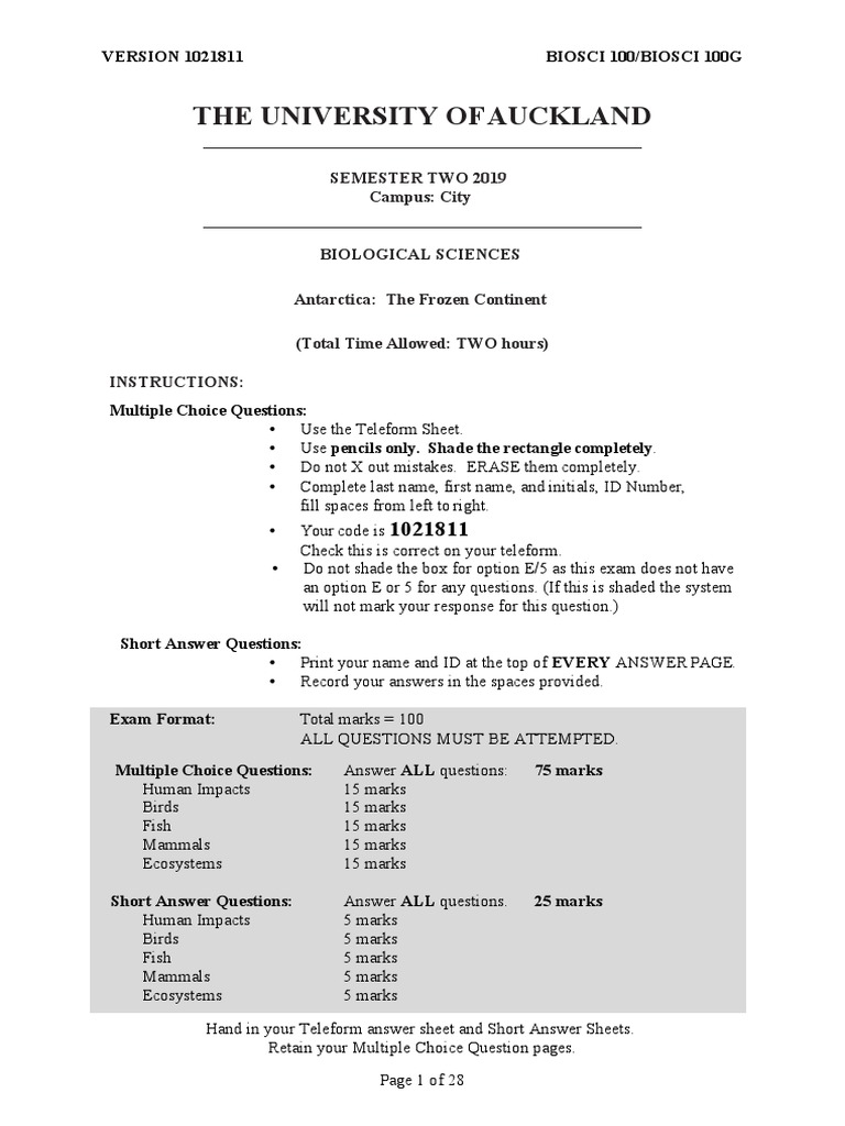 2019 Exam | PDF | Atmosphere Of Earth | Atmosphere