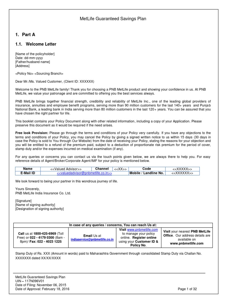 MetLife Guaranteed Savings Plan Overview | PDF | Insurance | Met Life