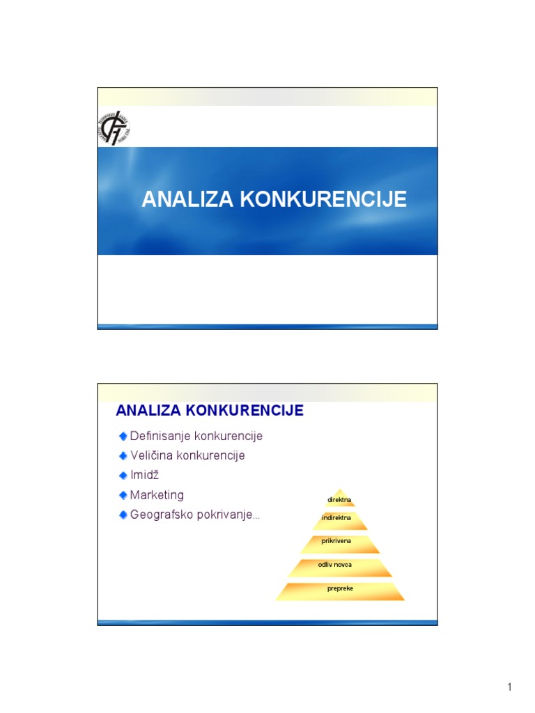 Analiza Konkurencije, Pest, Swot Primer | PDF