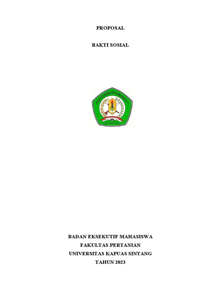 Proposal Baksos | PDF