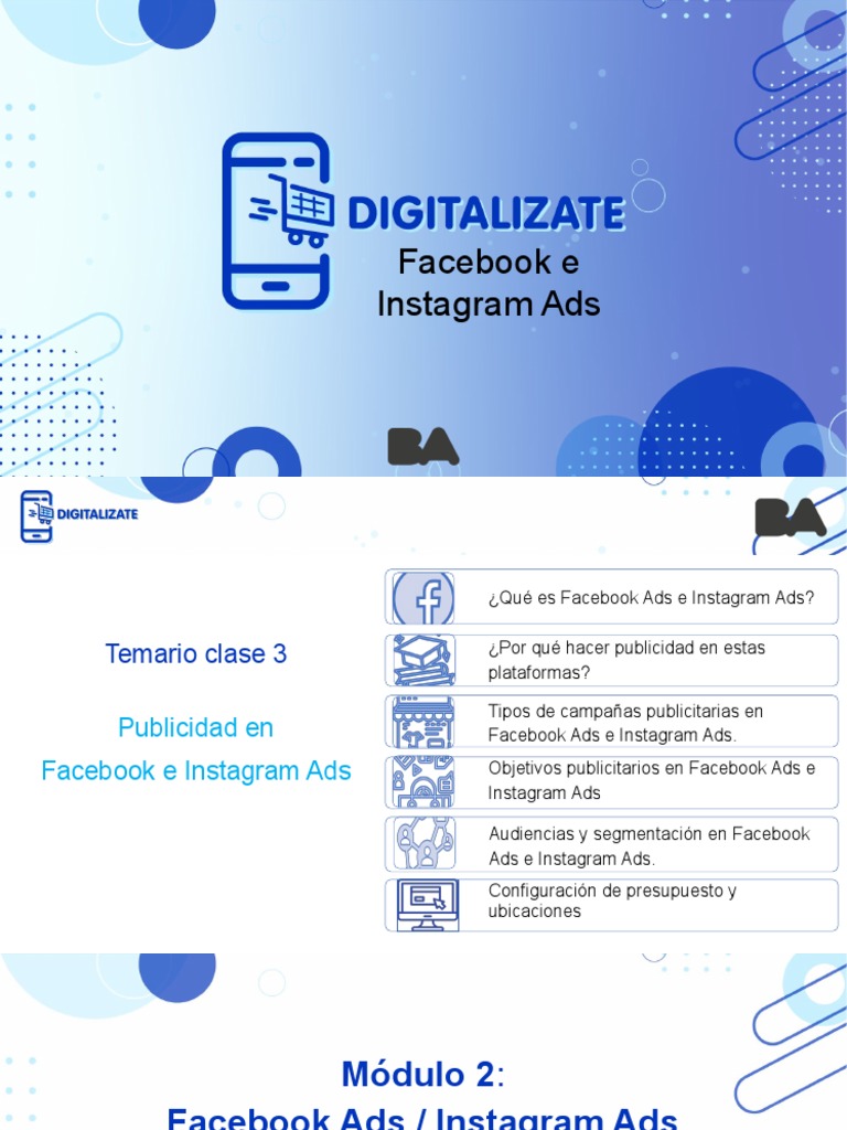 Clase 3 Publicidad en Facebook e Instagram Ads | PDF | Facebook | Publicidad
