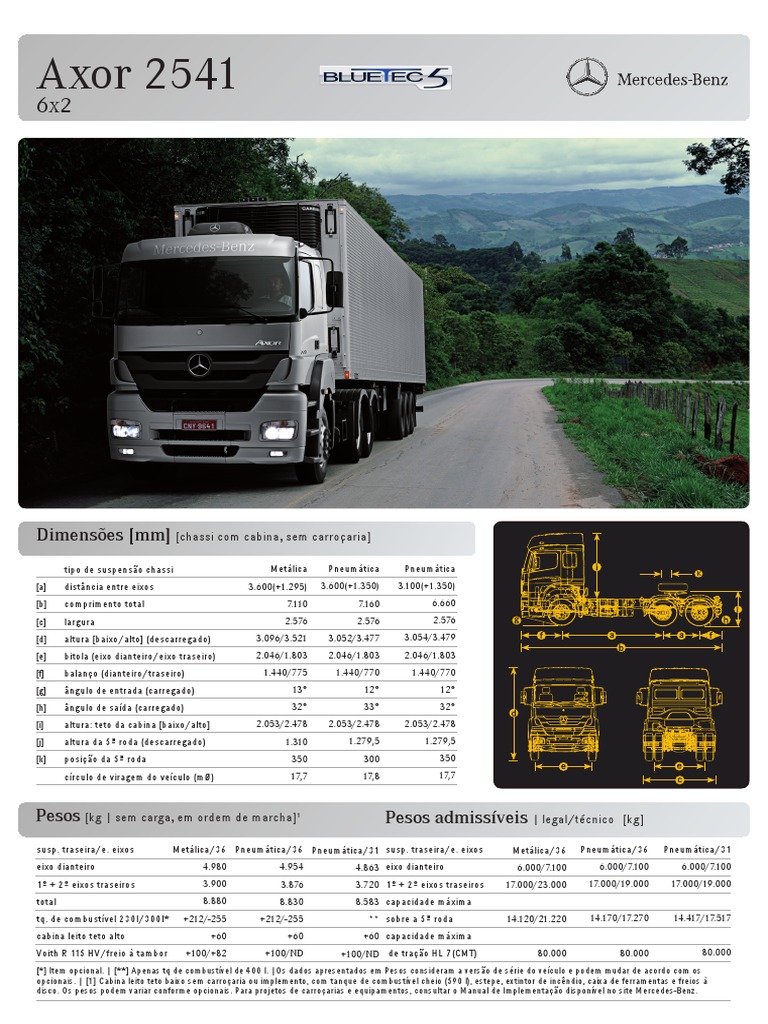 Axor 2541 | PDF | Eixo | Tecnologia de veículos