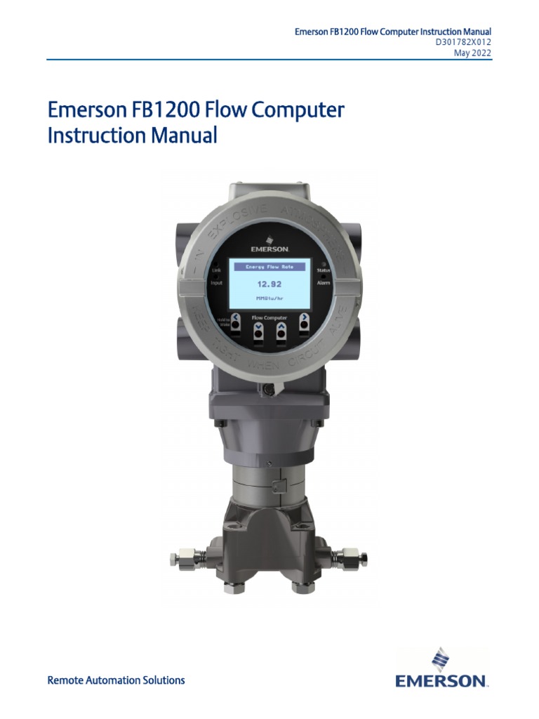 Emerson FB1200 Flow Computer Instruction Manual | PDF | Electrostatic ...