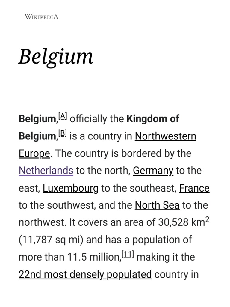 Belgium - Wikipedia | PDF | Belgium | Flanders