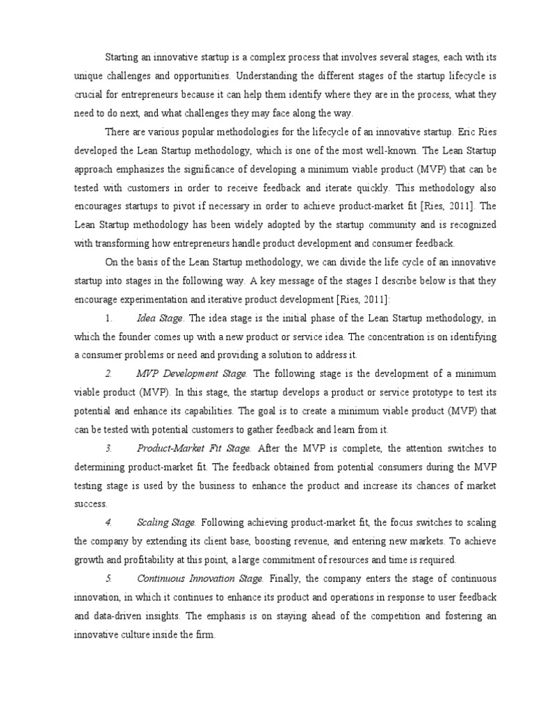 Start-Up's Life Cycle | PDF | Lean Startup | Startup Company