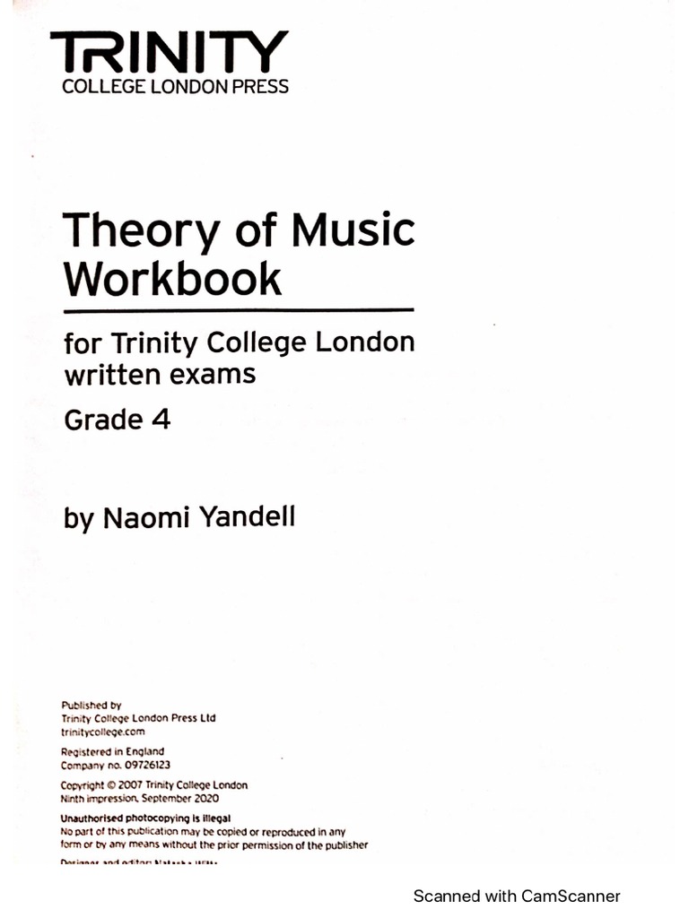 Grade 4 Trinity Music Theory | PDF