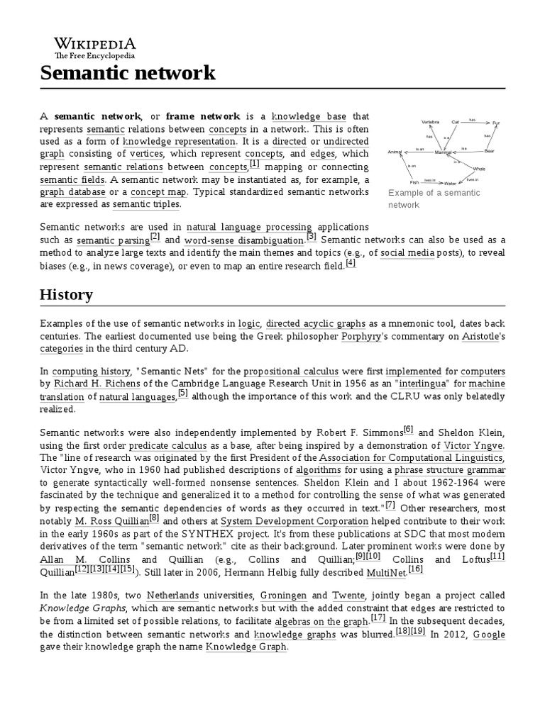 Semantic Network | PDF | Cybernetics | Semantics