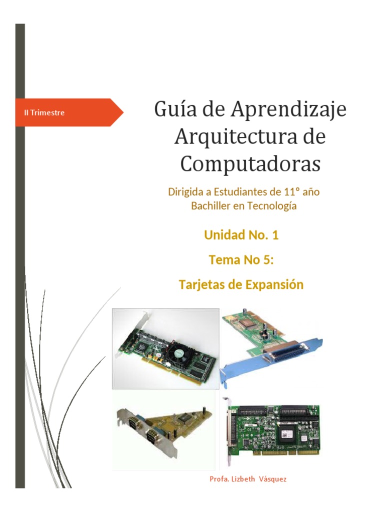 Guia 1 Tarjetas de Expansión | PDF | Ingeniería Informática | Hardware ...