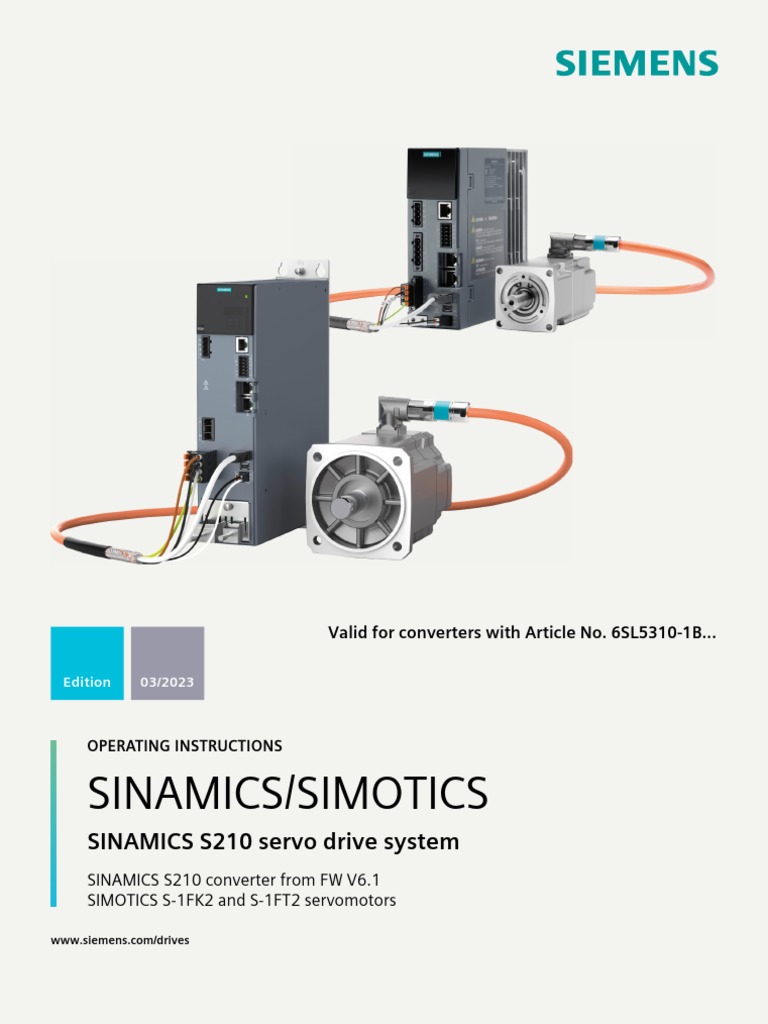 S210 S-1FK2 S-1FT2 Op Instr 0323 en-US | PDF | Electric Motor ...