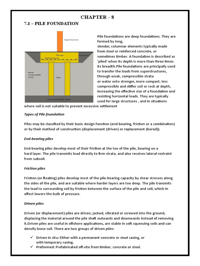 Pile Foundation | PDF | Deep Foundation | Foundation (Engineering)