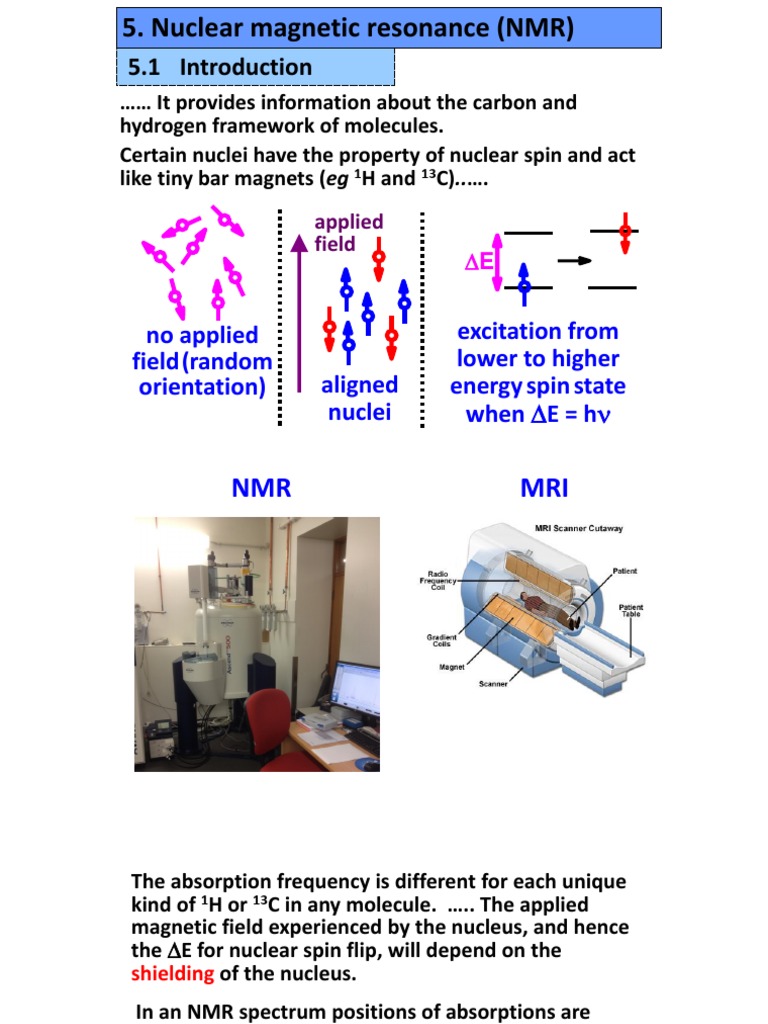 L3 NMR 1 | PDF | Nuclear Magnetic Resonance | Carbon 13 Nuclear ...