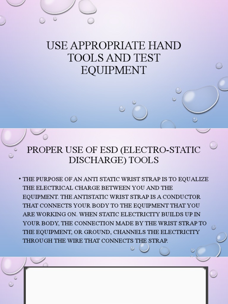 Proper Use of ESD Tools and Cleaning | PDF | Screw | Equipment