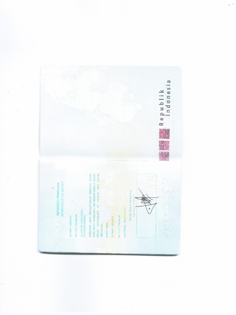 Paspor Halaman Belakang | PDF