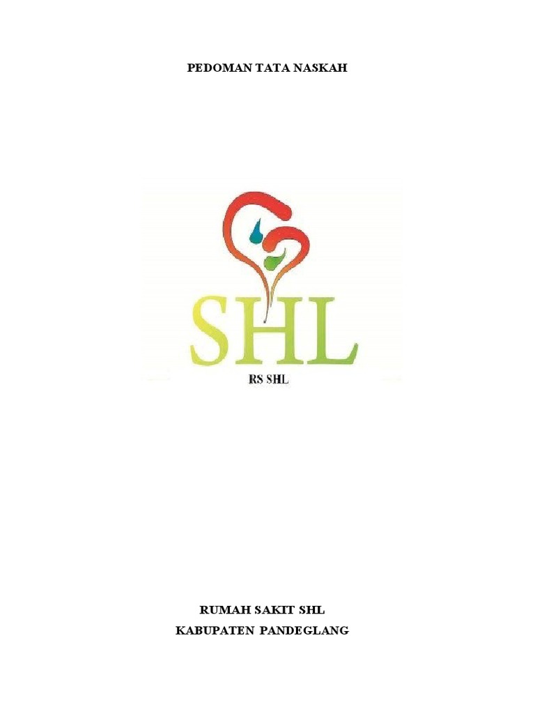 Pedoman Tata Naskah RS SHL Pandeglang | PDF