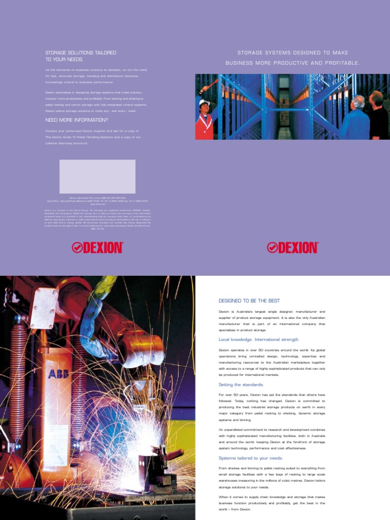 Dexion Industrial Product Guide | PDF | Pallet | Beam (Structure)