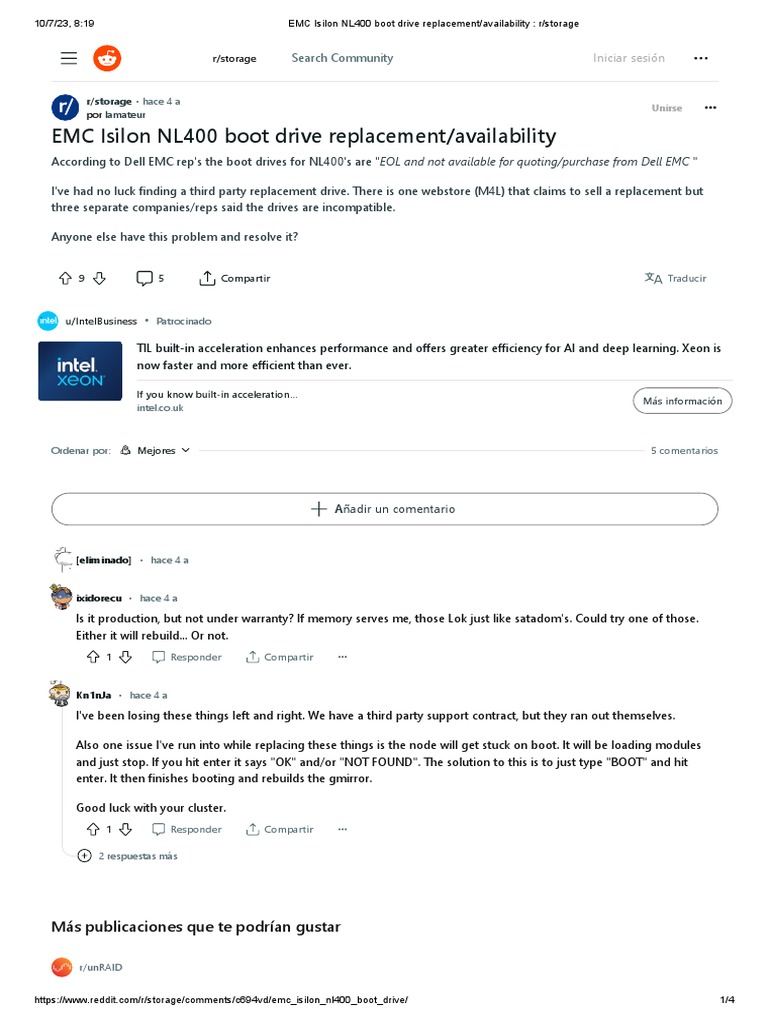 EMC Isilon NL400 Boot Drive Replacement - Availability - R - Storage | PDF | Computer Hardware ...