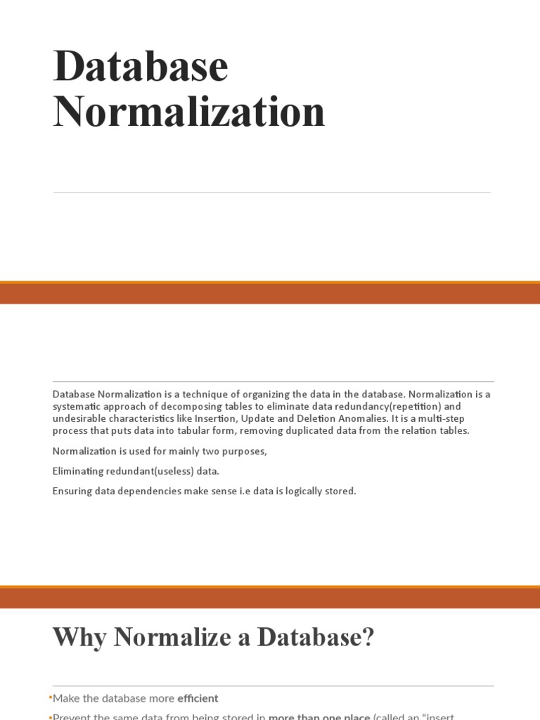 Database Normalization | PDF | Databases | Computer Programming