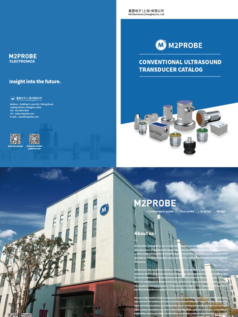 M2 UT Probe Catalog | Download Free PDF | Ultrasound | Welding