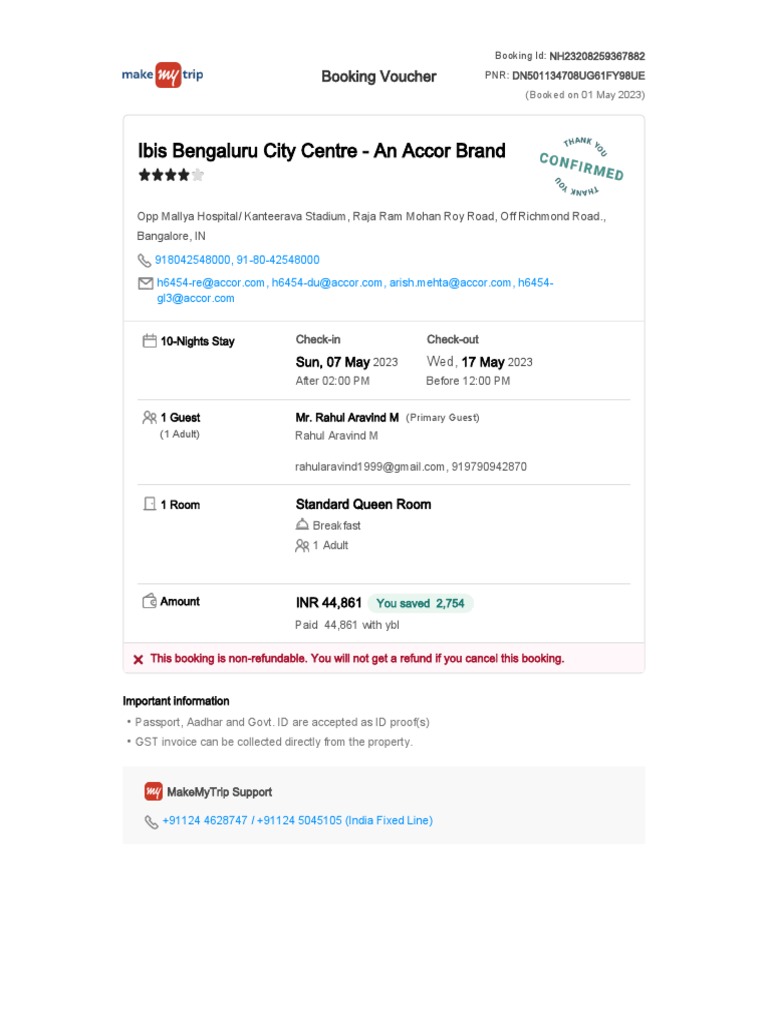 Booking Confirmation Voucher (2) | PDF