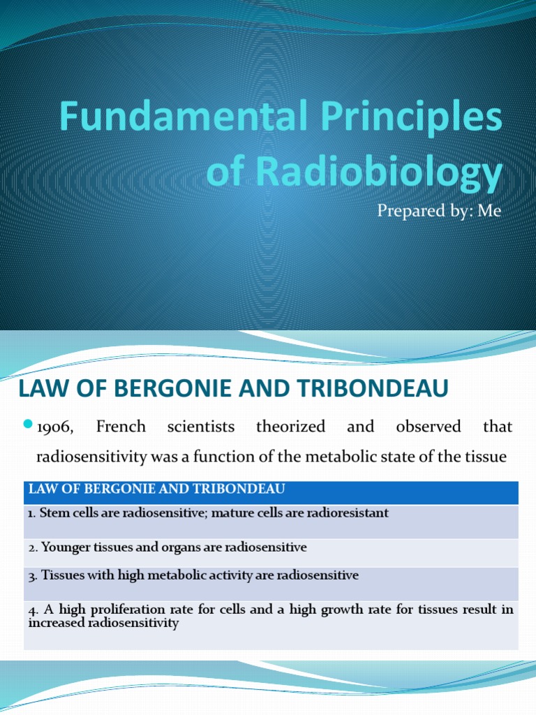 2 Fundamental Principles of Radiobiology | PDF | Ionizing Radiation ...