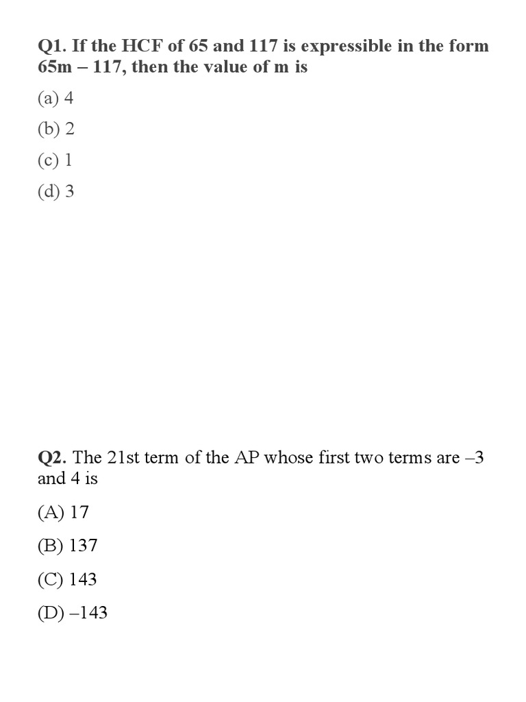 Math Problems and Solutions on AP and Quadratics | PDF | Equations ...