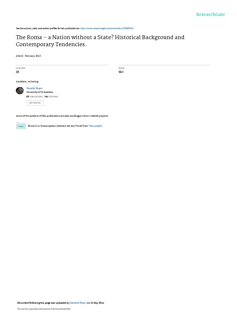 Roma Nation | PDF | Romani People | Ottoman Empire