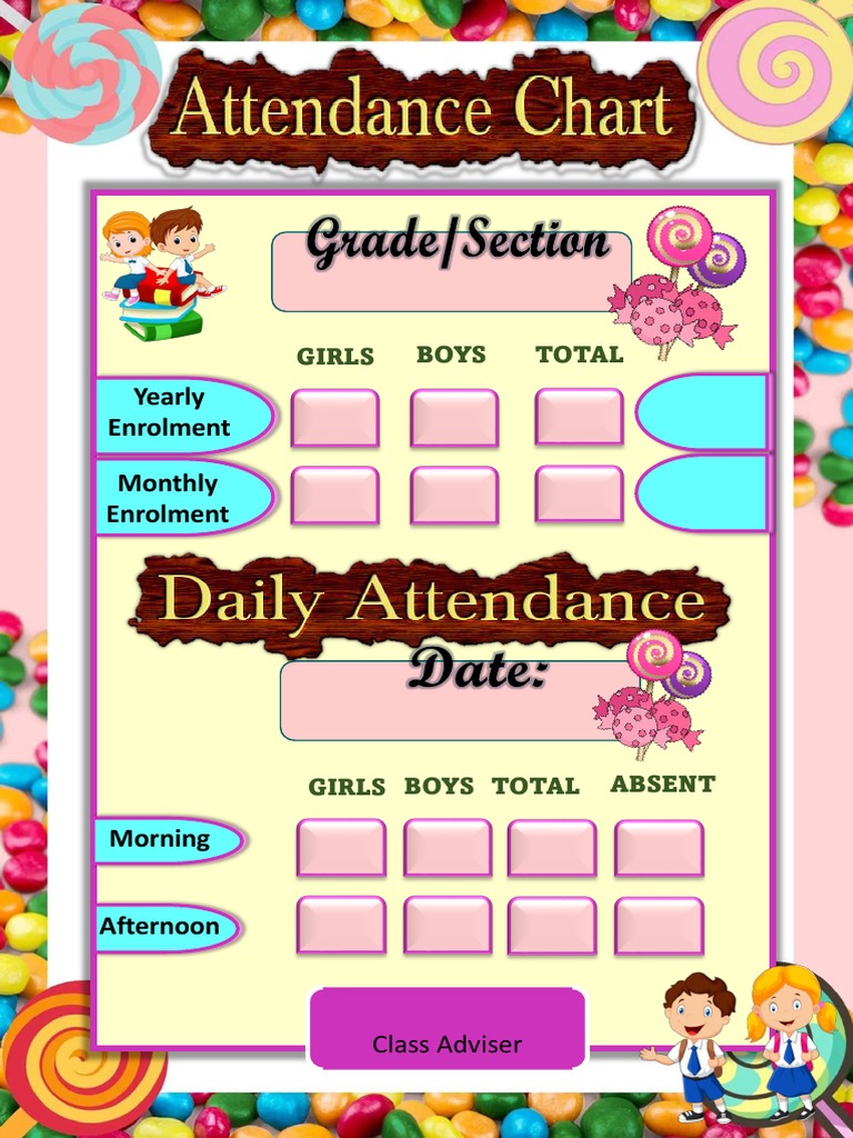 Attendance Chart-Candy | PDF