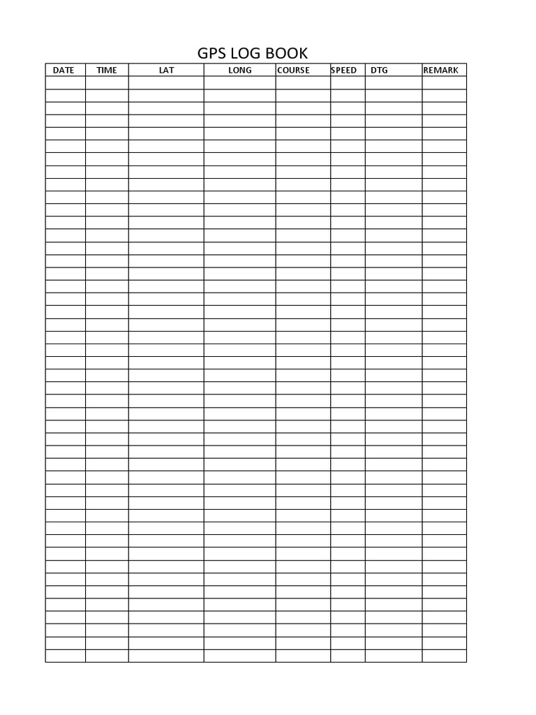 GPS LOG BOOK | PDF