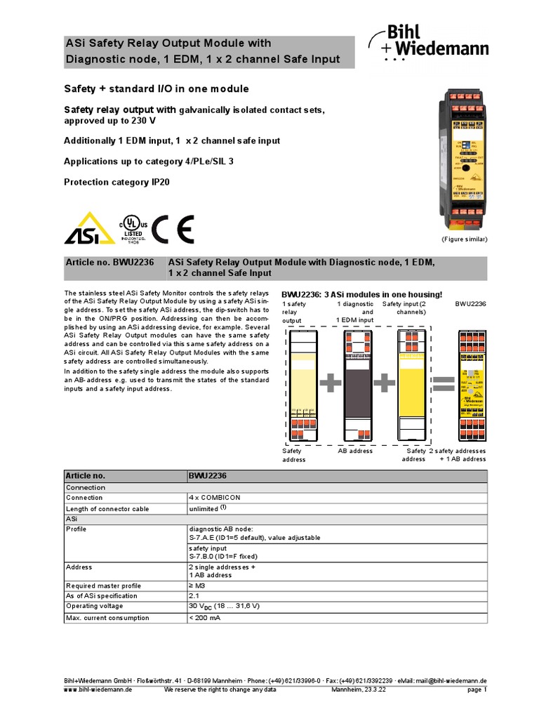 En Data Sheet 2236 | PDF | Relay | Input/Output