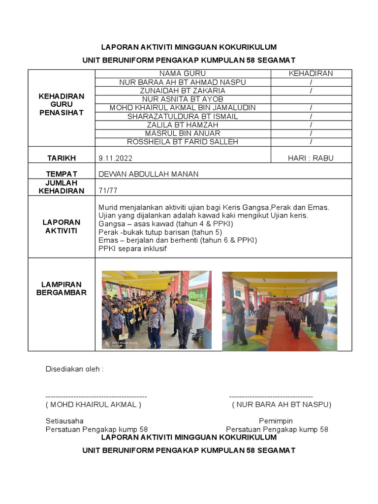 Template Aktiviti Koko | PDF