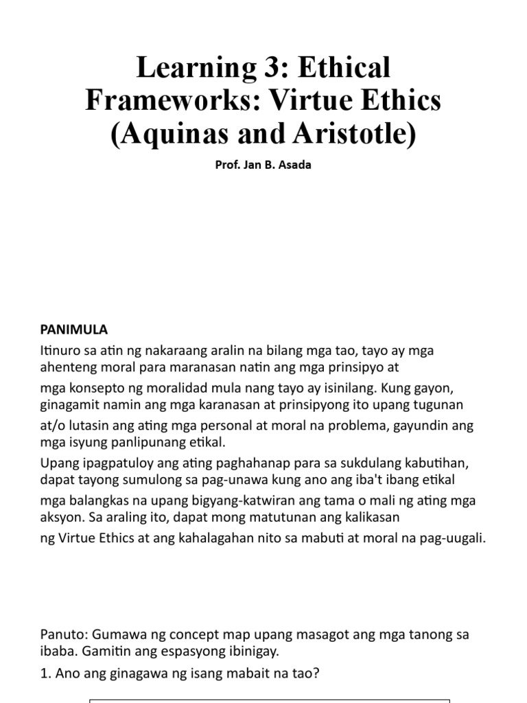 Ethics Lesson 3 | PDF