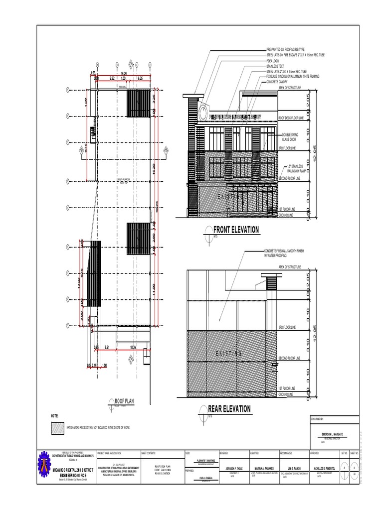 Front Elevation: Existing | PDF | Components | Civil Engineering