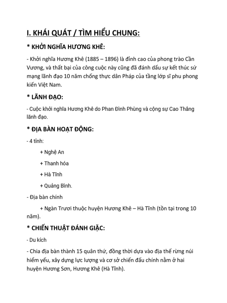 KH I Nghĩa Hương Khê | PDF