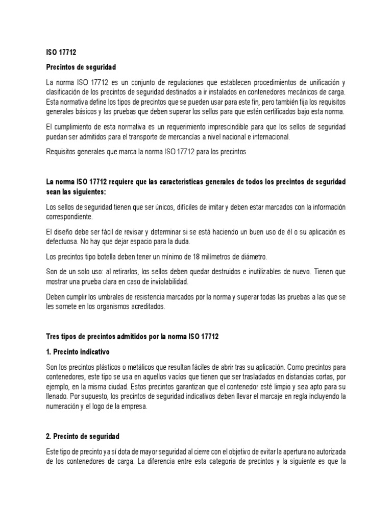 Iso 17712 México | PDF