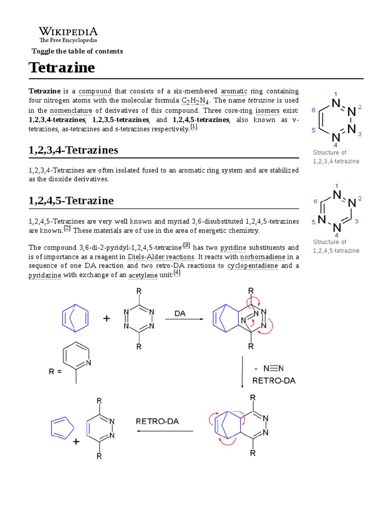 Tetrazine | Download Free PDF | Pyridine | Physical Sciences