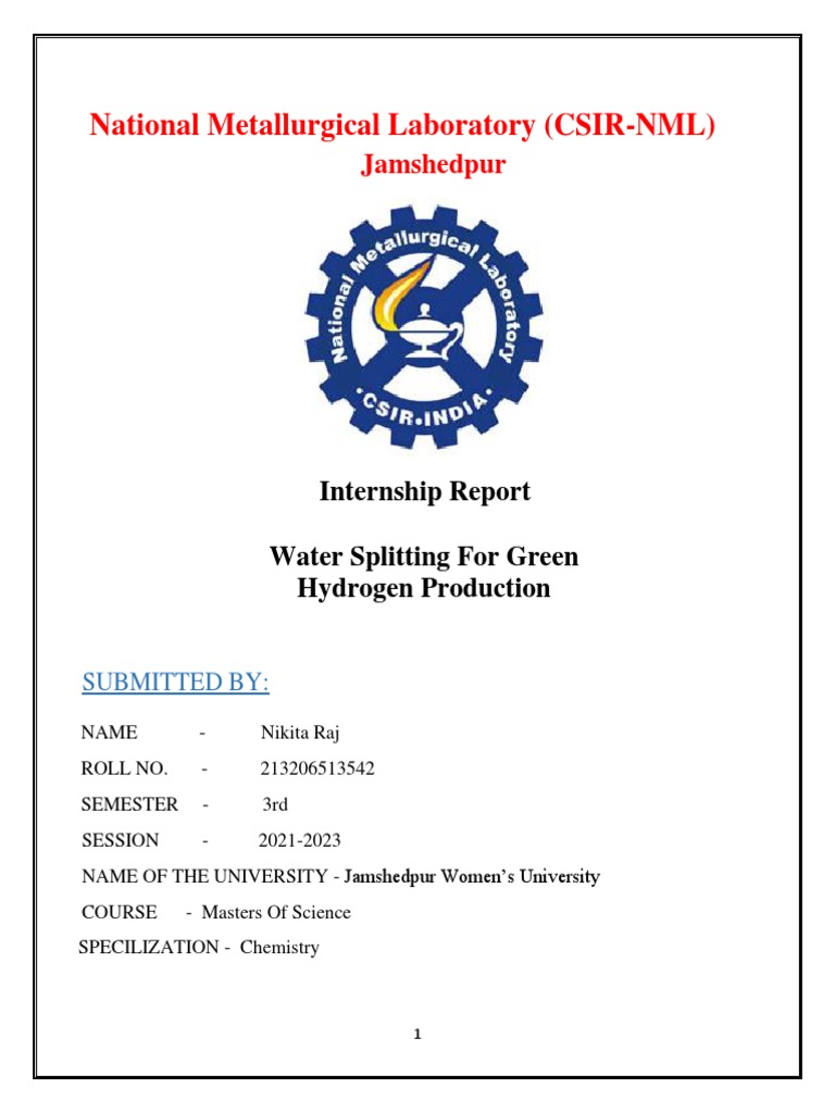 Internship Report NML Nikita Raj | Download Free PDF | Sustainable ... Internship Report NML Nikita Raj | Download Free PDF | Sustainable ...