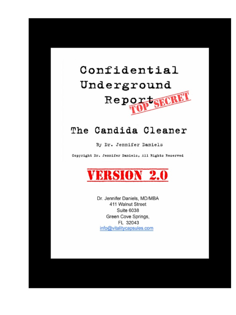 Dr. Daniels Turpentine Candida Cleaner | PDF