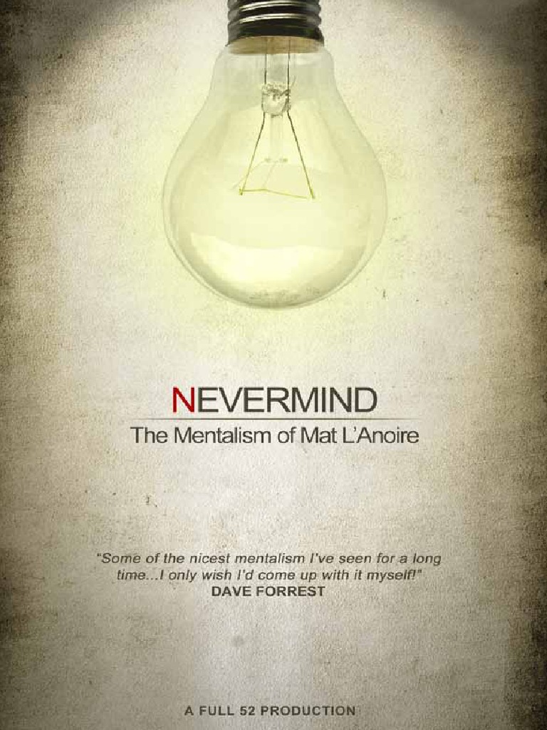 Mat L'Anoire - Nevermind | PDF | Playing Cards | Thought