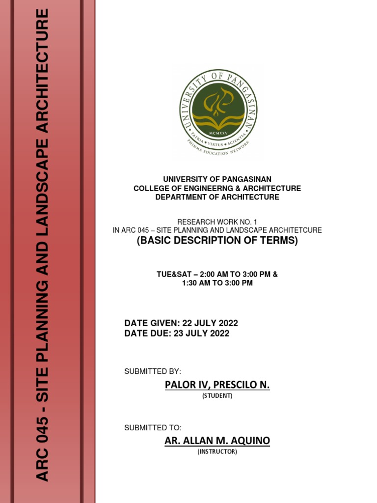 RSW#1 Basic Description of Terms | PDF | Landscape | Zoning