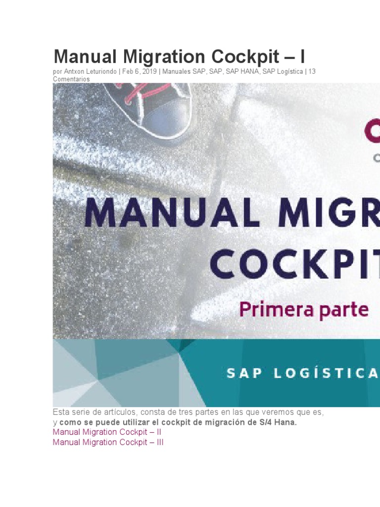 Manual Migration Cockpit EUREKA COMPLETO DATA MAESTRA S4 HANA | PDF ...