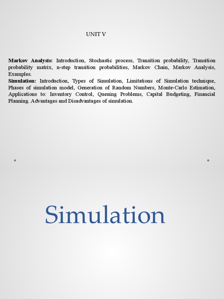 Simulation (1) - V | PDF | Simulation | Mathematical Model