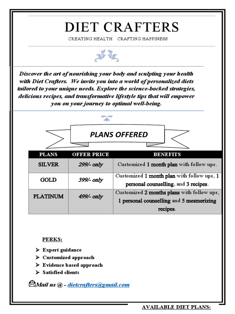 Customized Diet Plans & Benefits | PDF | Wellness