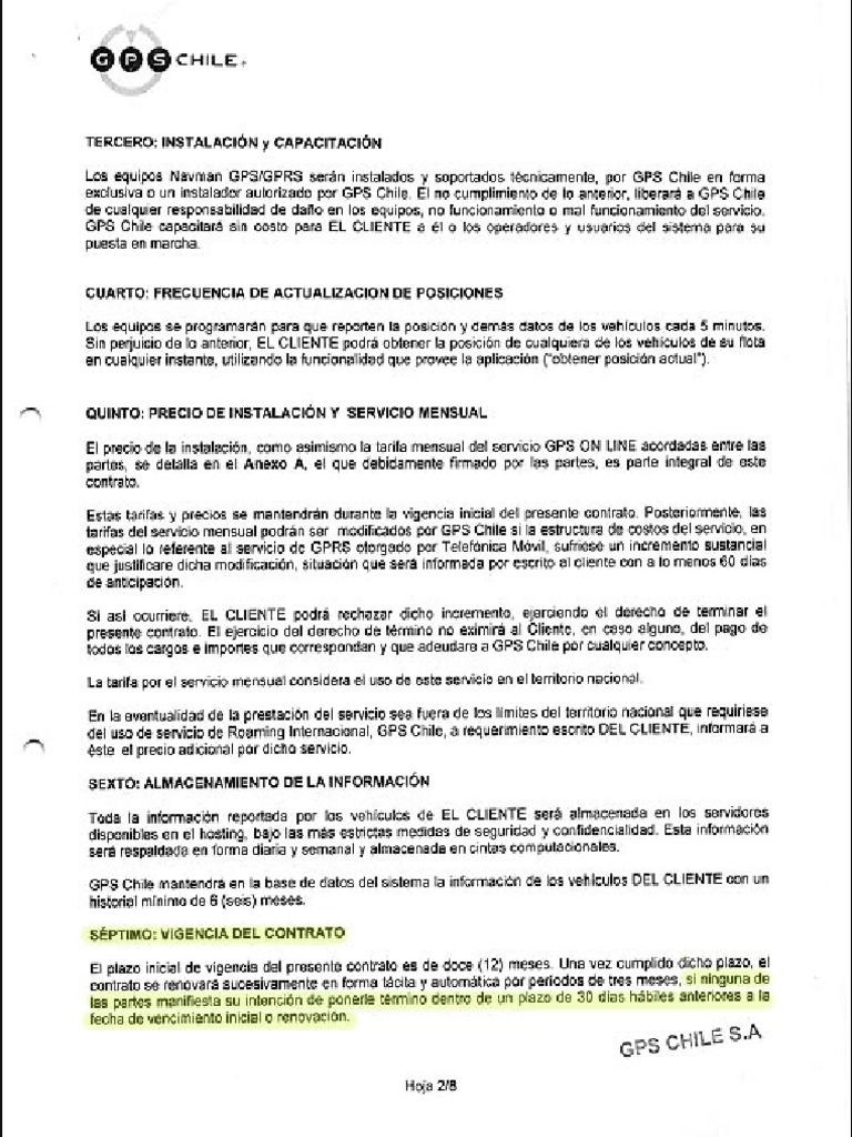 Vigencia Del Contrato | PDF