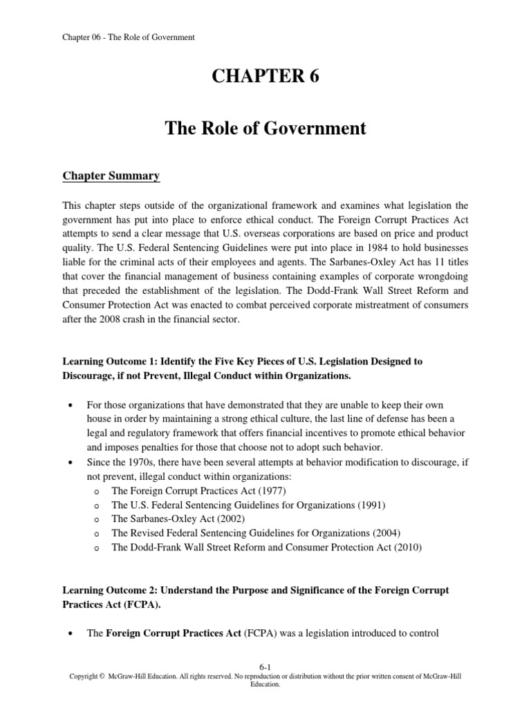 Chapter 6 Notes | PDF | Sarbanes–Oxley Act | Business