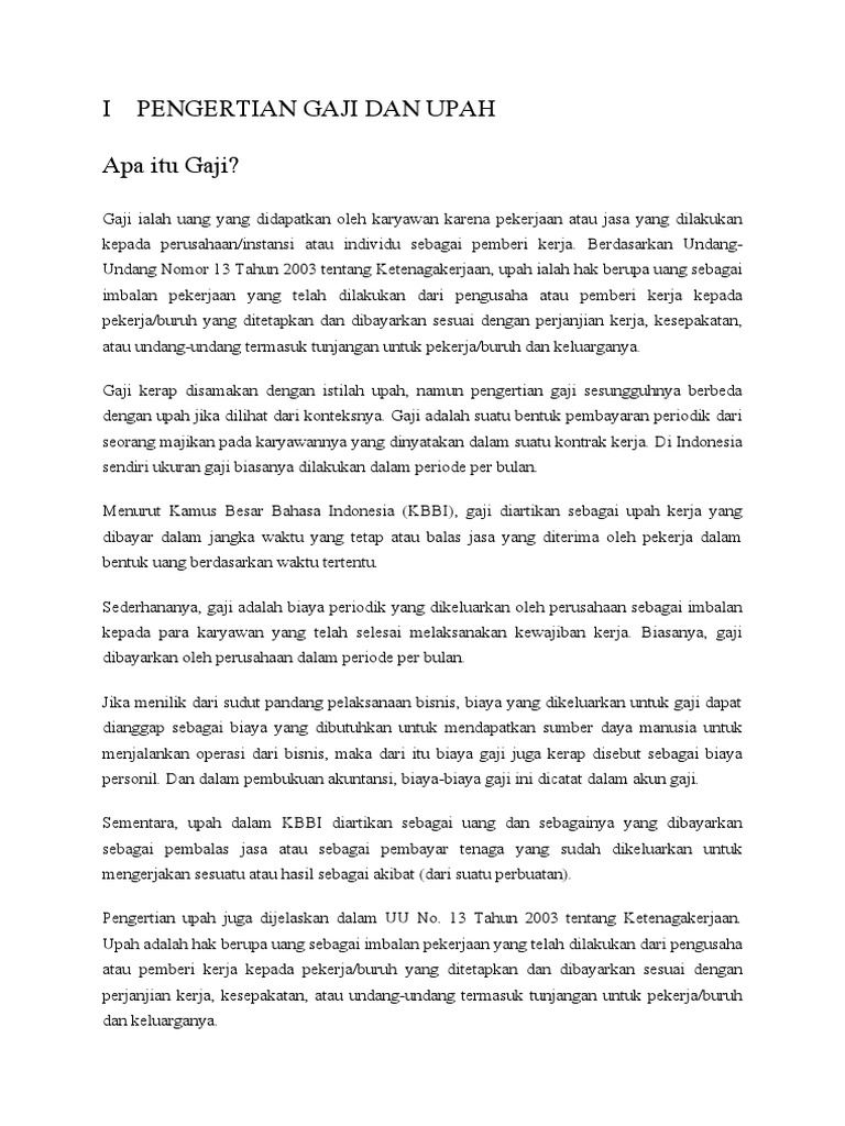 184 - 20230324090353 - Gaji Dan Upah I | PDF | Karier & Perkembangan | Bisnis