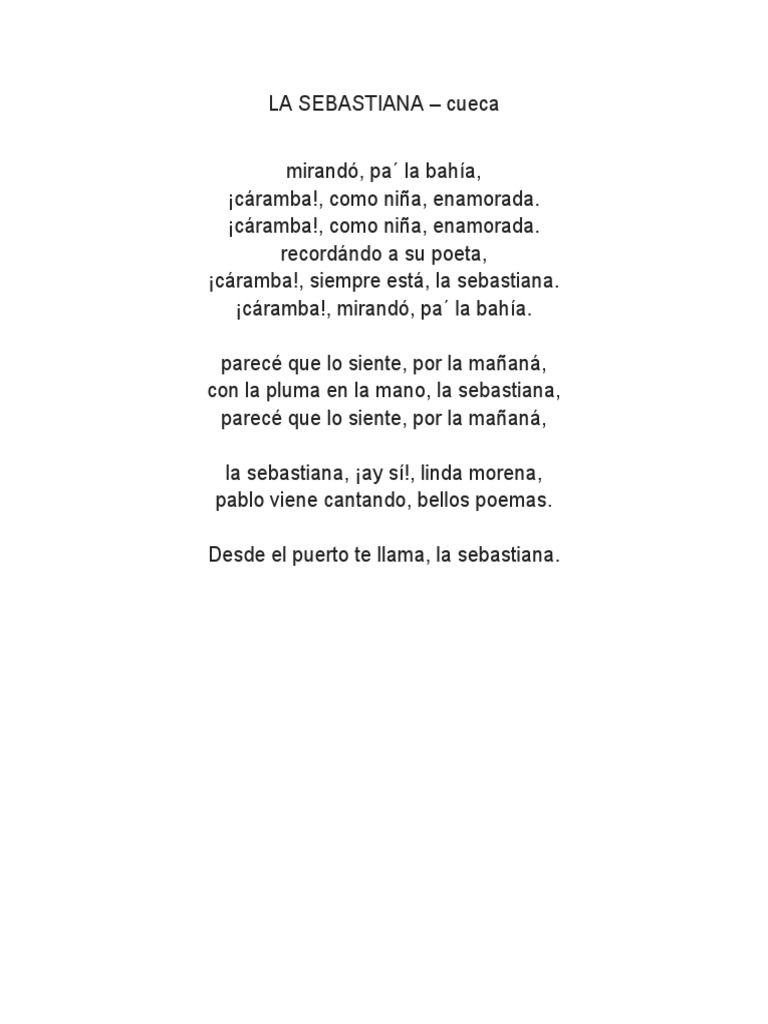 Letra y acordes de La Sebastiana | PDF | Arte | Clásicos