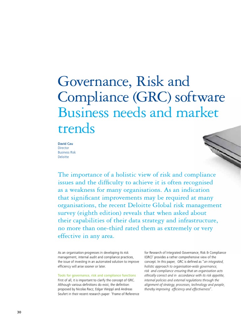 Governance Risk Compliance Software DCA | PDF | Business | Computing Governance Risk Compliance Software DCA | PDF | Business | Computing