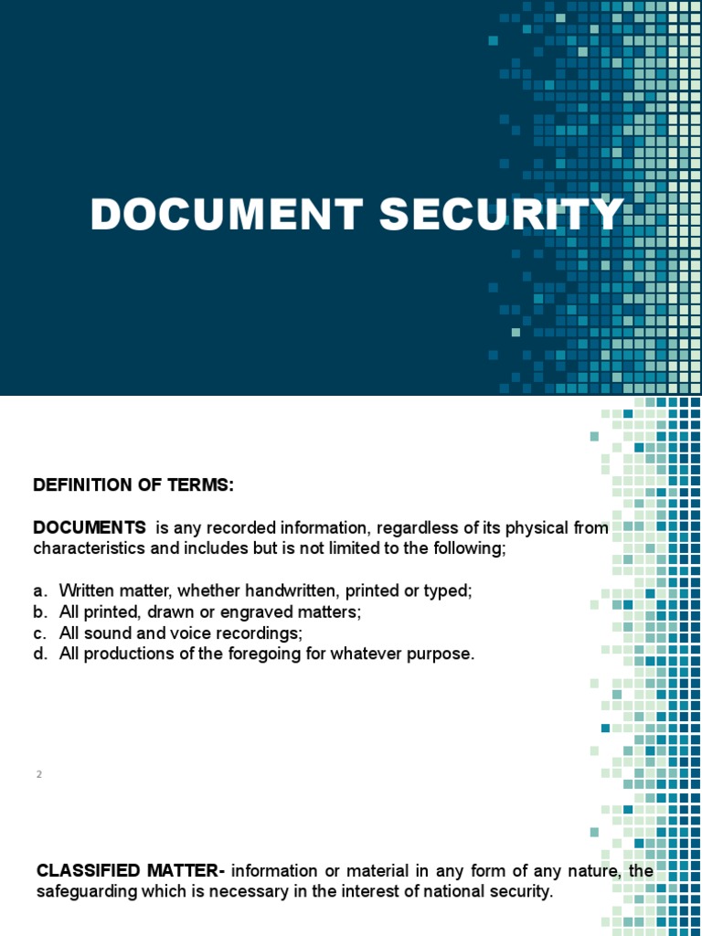 Documentary Security | PDF | Classified Information | Security Clearance