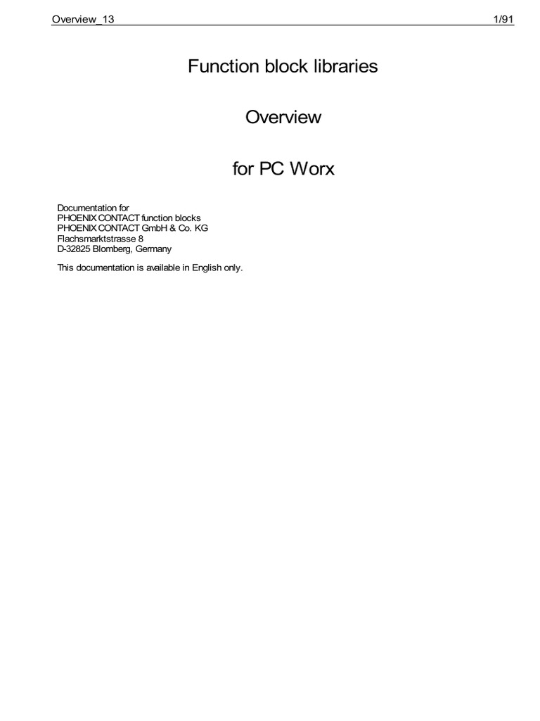 PC Worx 6 Overview | PDF | Programmable Logic Controller | Library ...