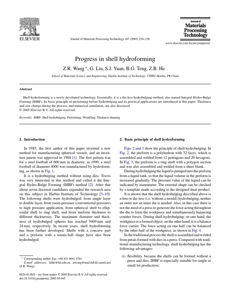 WAN05 Shell Hydroforming | PDF | Sphere | Plasticity (Physics)